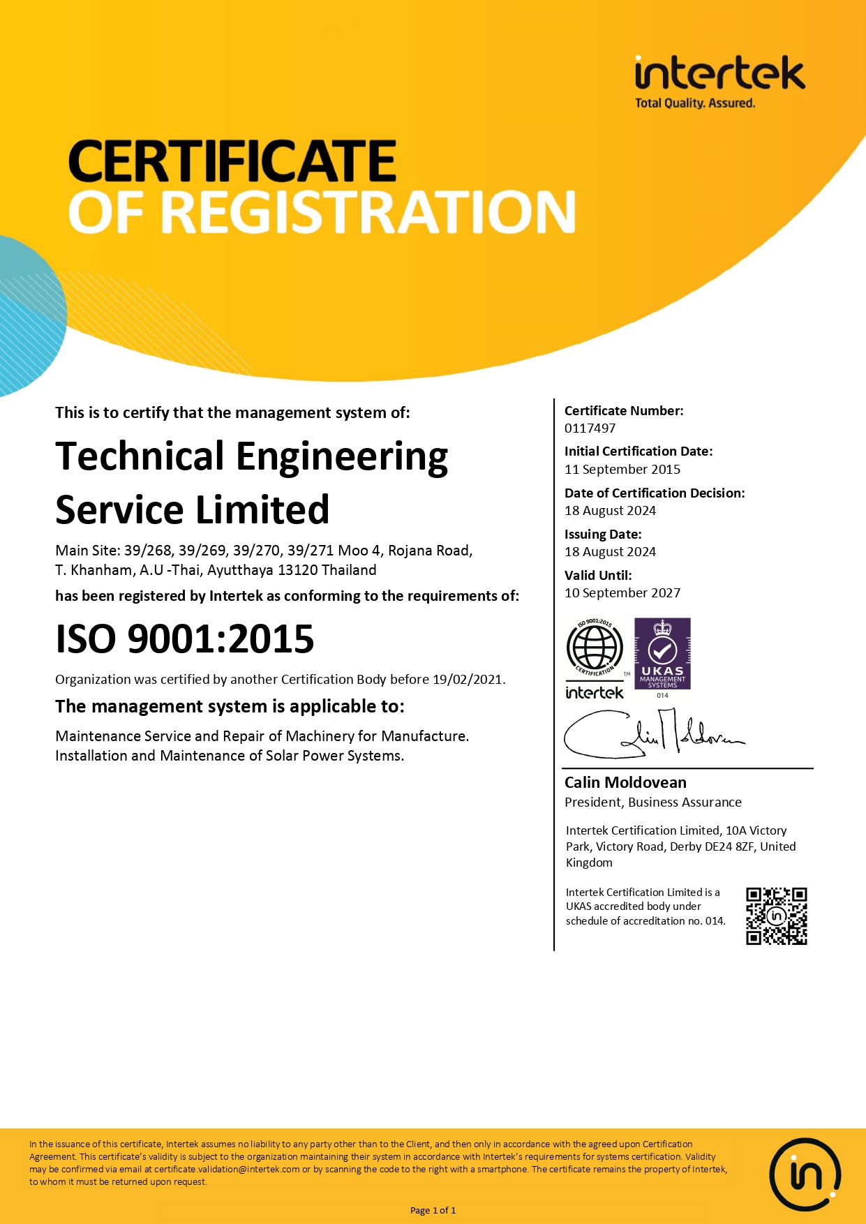 Technical Engineering Service Limited (TES)